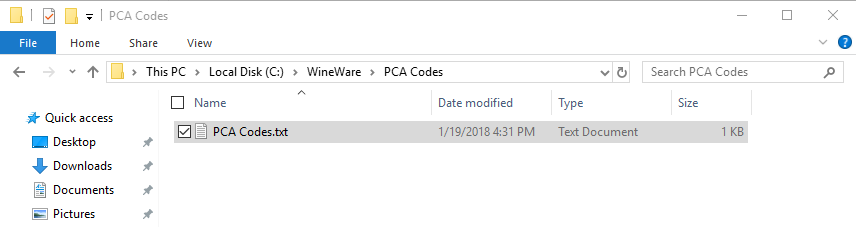 WineWare POS: Resetting And Re-Registering Your PCA Codes