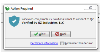 WineWeb: [QZ Tray] Implementation For Label Printers